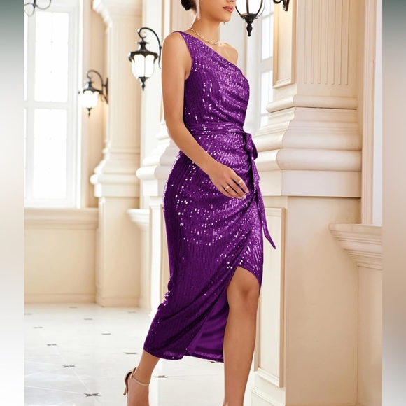 Grace Karin | Dresses | Grace Karin Womens One Shoulder Sleeveless ...